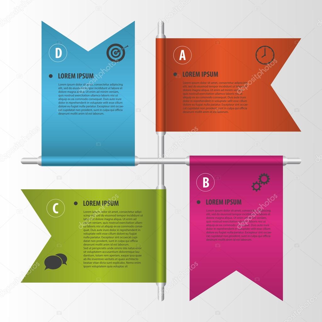 Modern Design infographic flags. Vector Stock Vector Image by ...