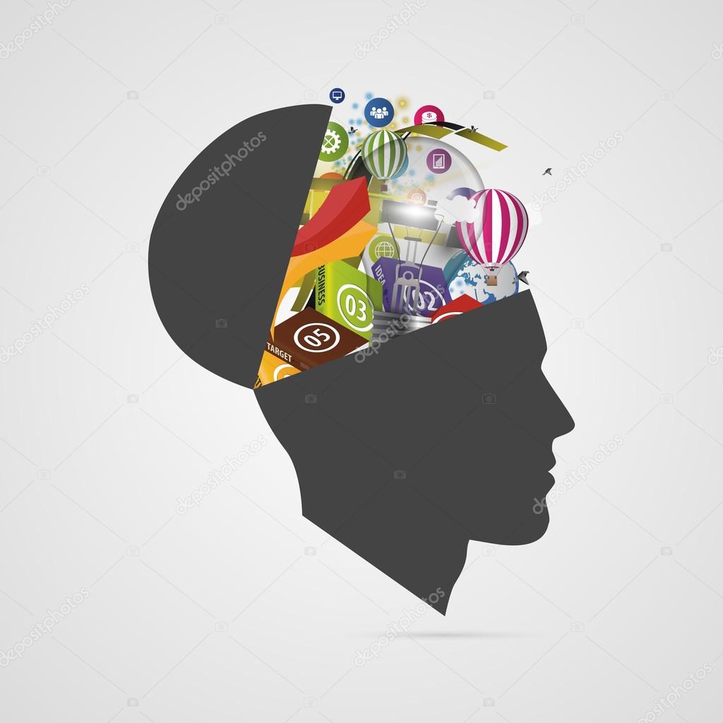 Abstract creative open head. Genius mind. Vector Stock Vector by ... Abstract creative open head. Genius mind. Vector Stock Vector by ...