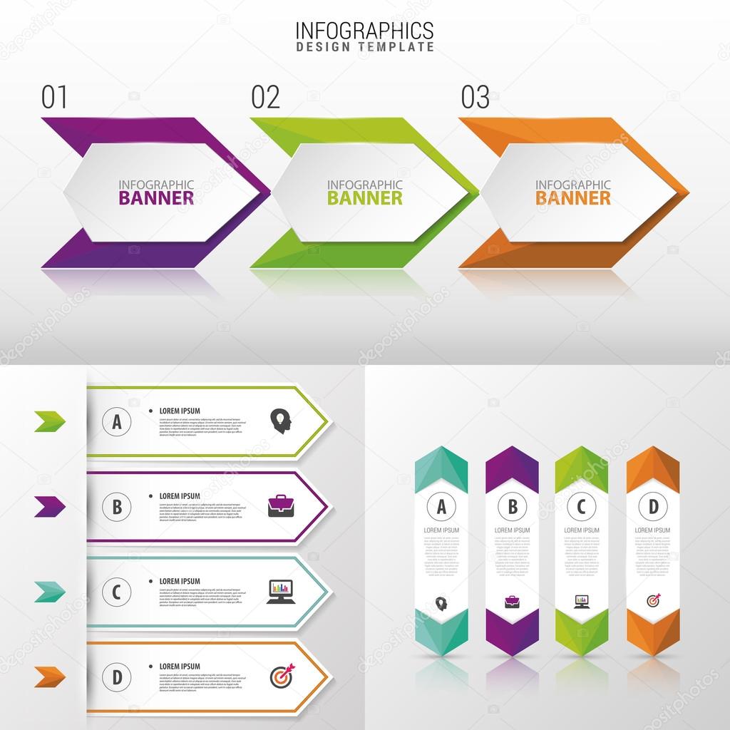 Big Set of Infographic Banner Templates. Modern Design. Vector ...