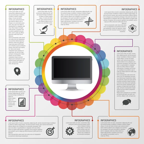 Modern work time management planning infographics. Business concept ...