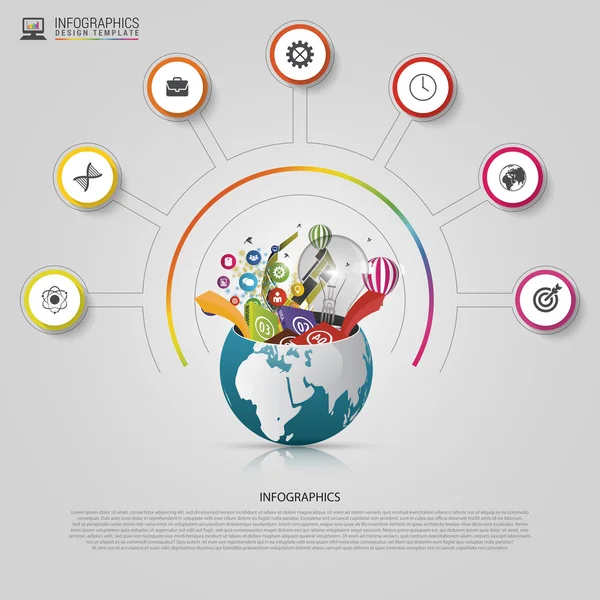 Infographic design. Report template with location pointer. Vector Stock Vector Image by ...