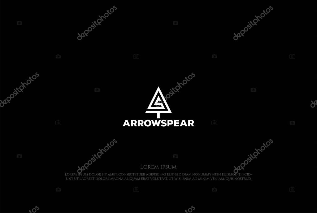 Carta inicial A AS SA Arrow Arrowhead Archer Tiro con arco Ropa al aire ...