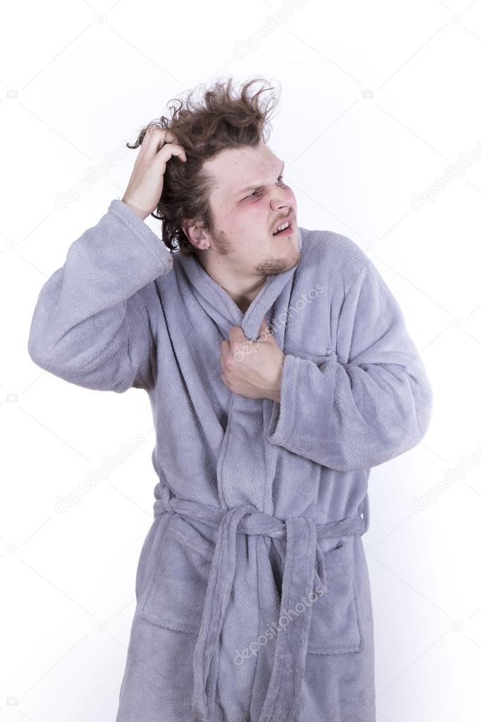 A Funny Guy In Bathrobe