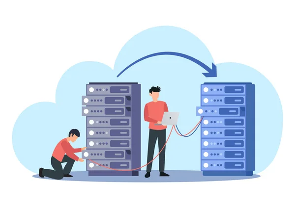 412 Data migration in the cloud Vector Images | Depositphotos