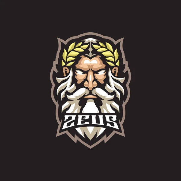 Vector de diseño del logotipo de la mascota Zeus con un moderno estilo ...