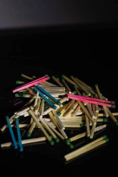 homosexuality concept: several pairs of blue and pink matches in front ...