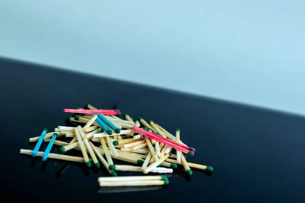 homosexuality concept: several pairs of blue and pink matches in front ...