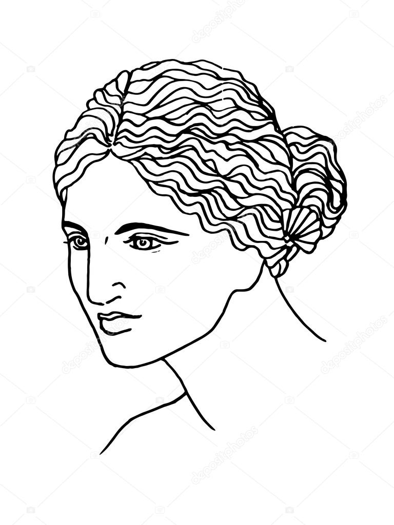 Ancient Greek goddess — Stock Vector © samui #71495805
