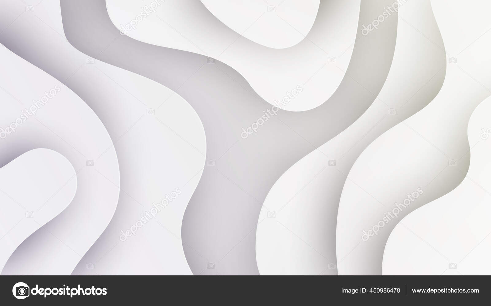 Abstract Paper Cut White Clean Background Simple Shapes Modern Vector ...