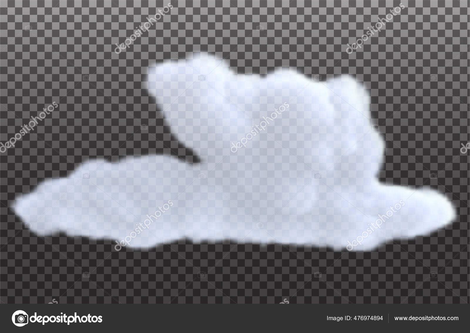 Realistic White Cloud Isolated Transparent Background Bright Design ...