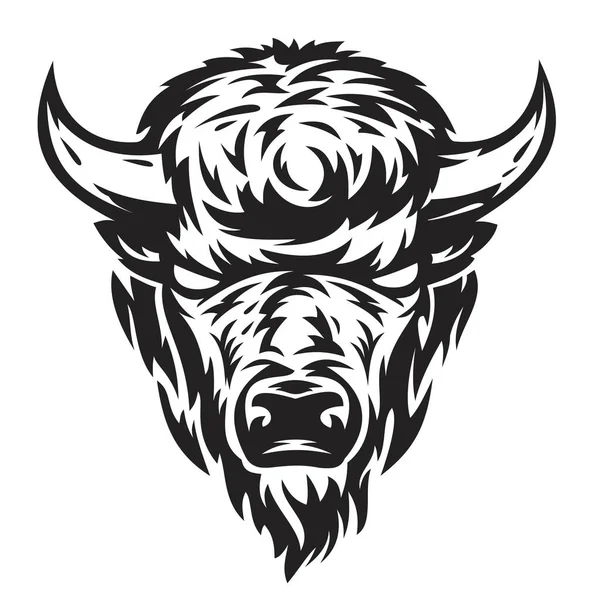 Bison Face Illustration