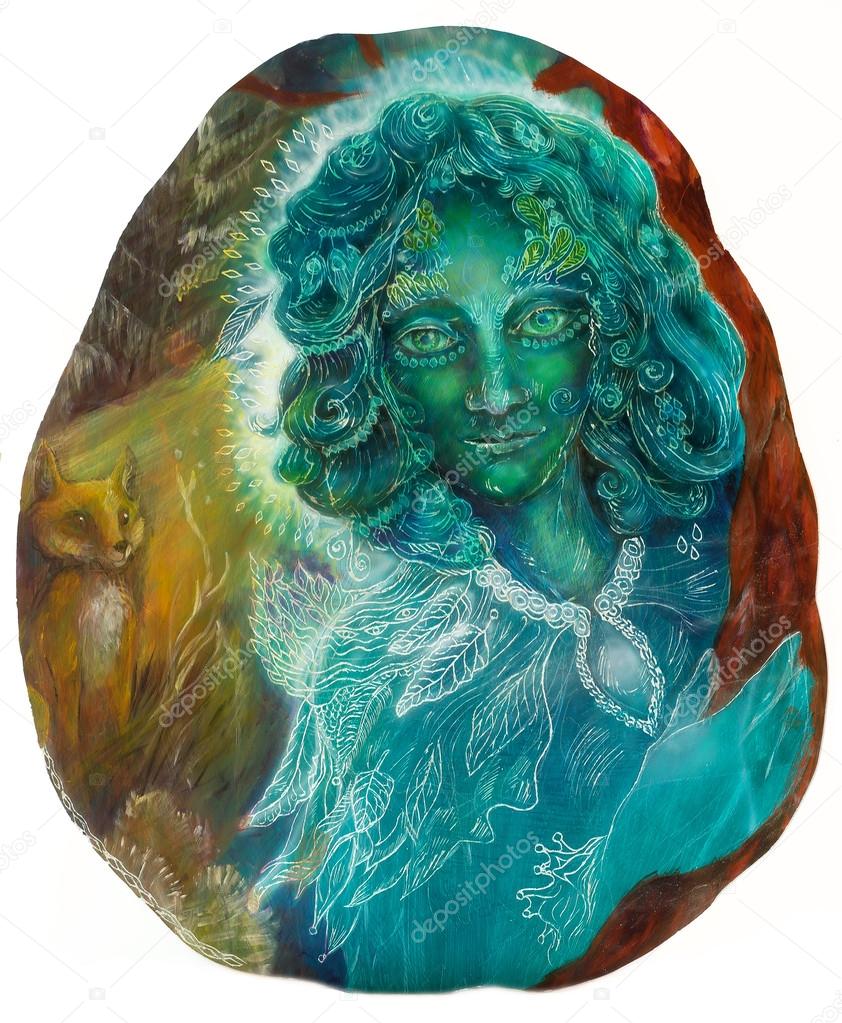 Beautiful colorful painting of a radiant elven creatures and energy ...