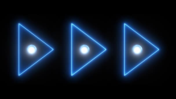 Triangles Shapes Neon Lights Triangular Groups Flashing Endless Loop ...