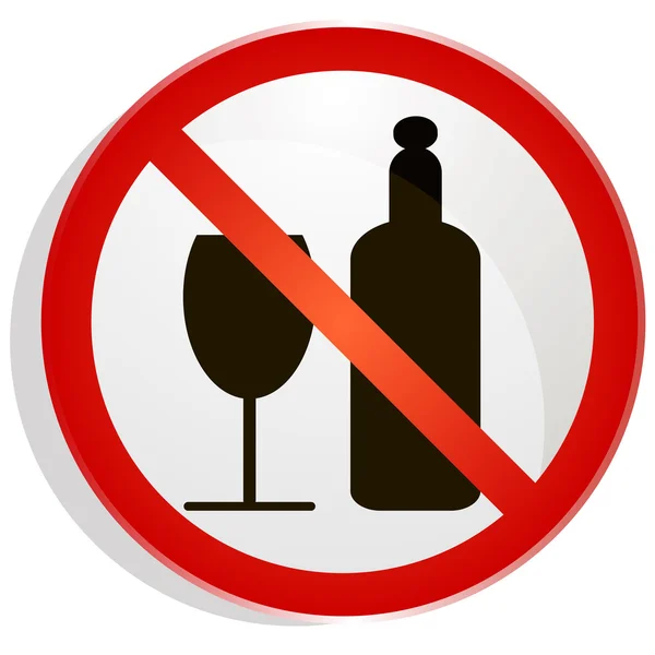 Prohibition signs BGV icon pictogram Consumption of alcohol prohibited ...