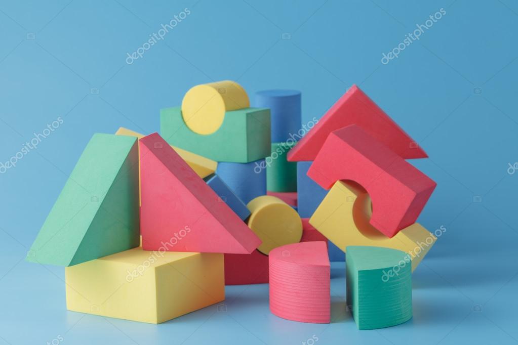 Colorful stack of cube building blocks — Stock Photo © AndreyCherkasov ...