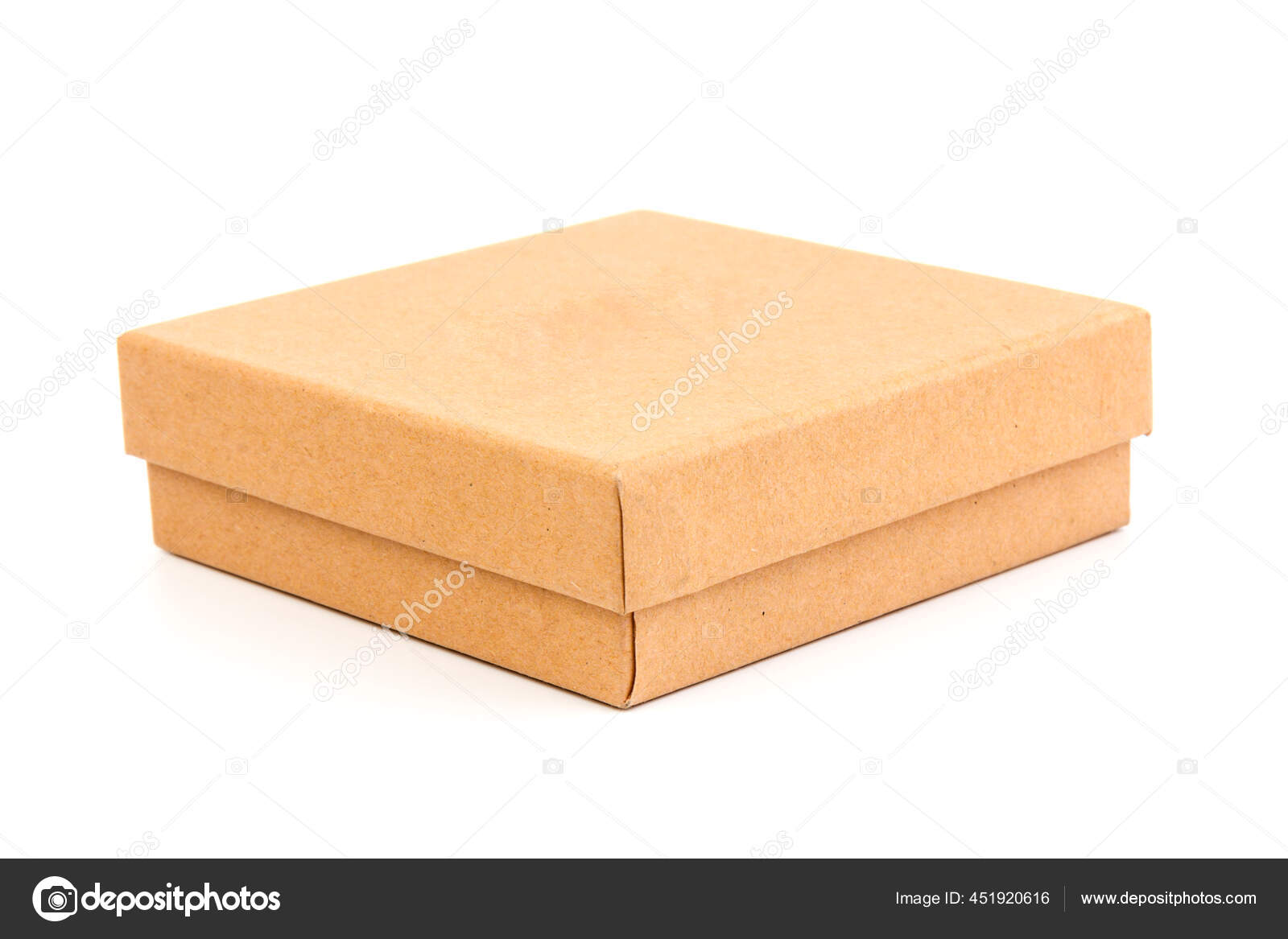 Small Brown Paper Cardboard Box White Background Mockup Design Stock ...