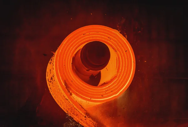 Hot-rolled steel process in steel industry - Stock Image - Everypixel