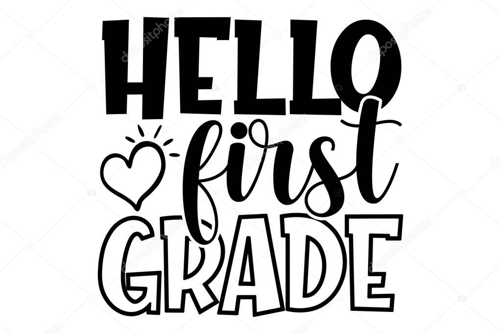 Hola primer grado - Diseño de camisetas escolares, Frase de letras ...