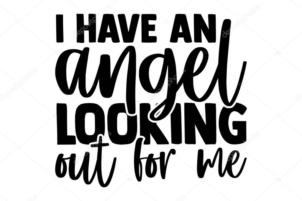 Tengo un ángel cuidando de mí - Memorial diseño de camisetas, Dibujado ...