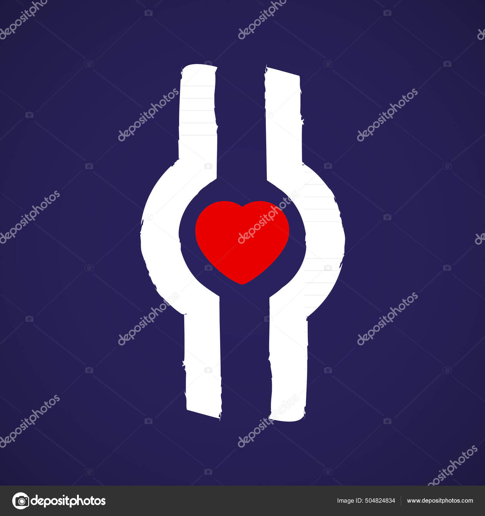 Thrombosis Symbol Hand Drawn Icon Blue Background Vector Illustration ...