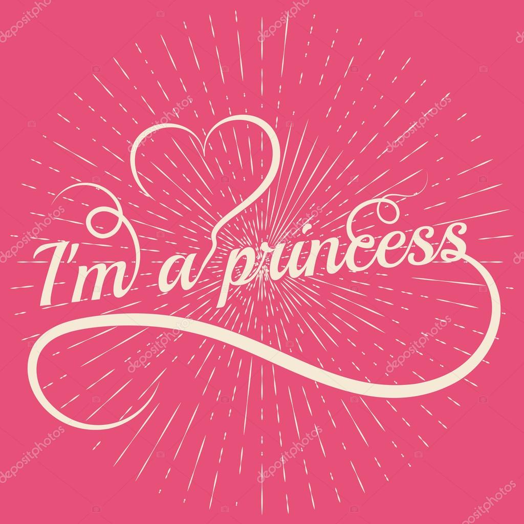 Princesa palabra letras con corazón Vector de stock por ©Amelisk 102582736