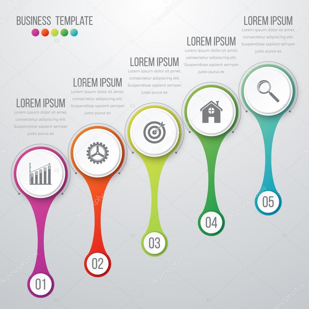Vector illustration infographic five options Stock Vector Image by ...