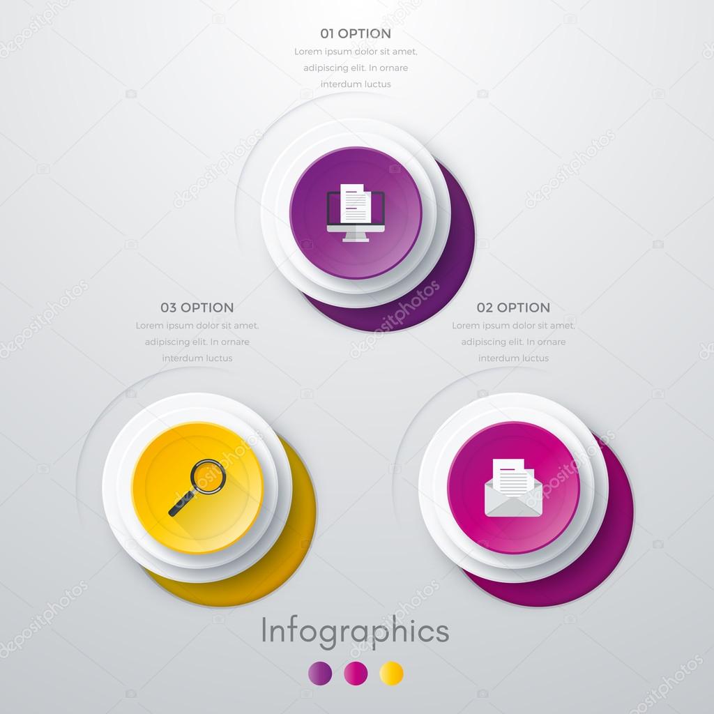 Infographics three options Stock Vector by ©Amelisk 123895516