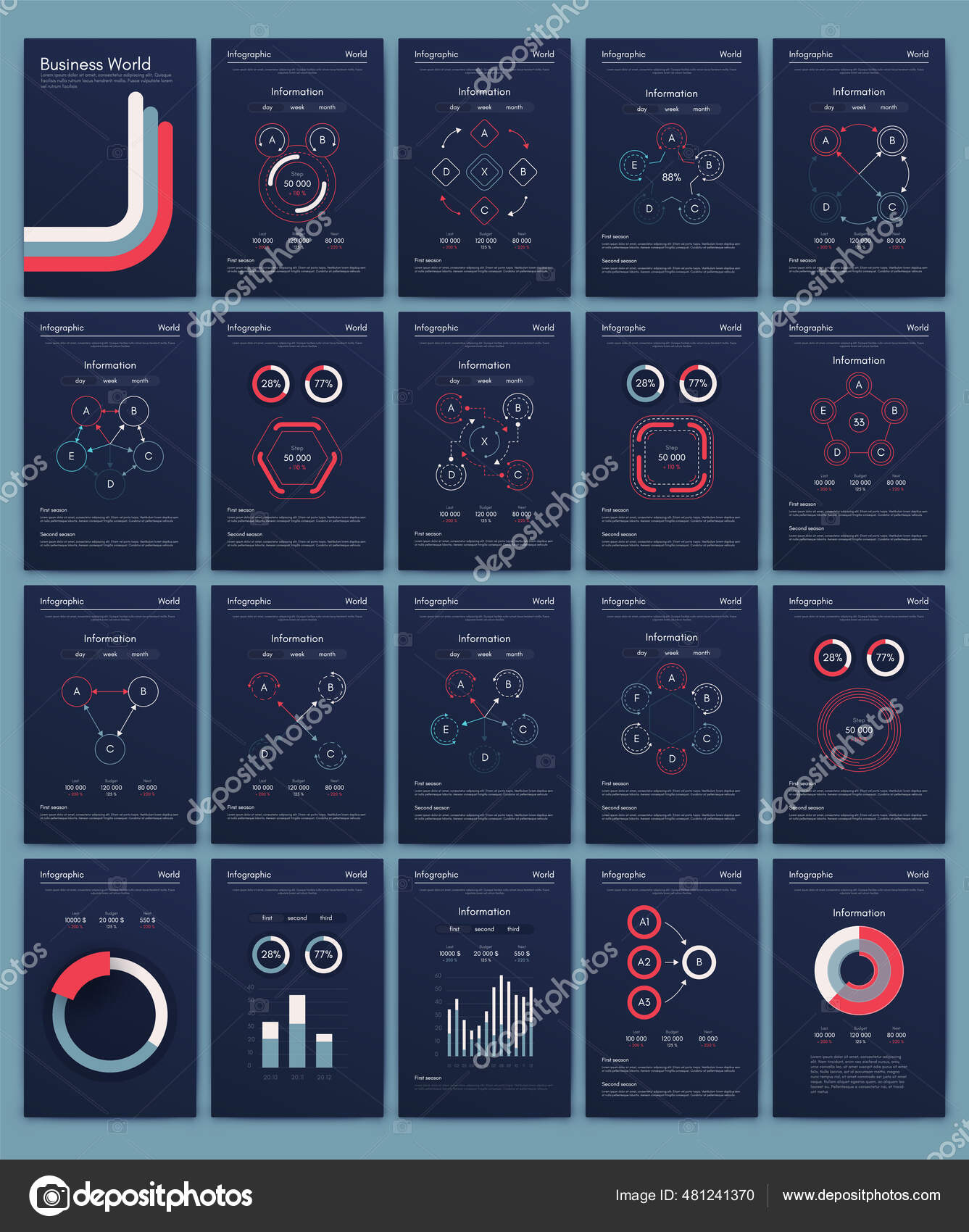 Modern infographic vector elements for business brochures. Use in ...