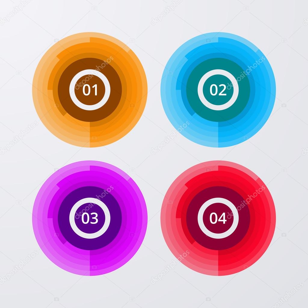 Vector illustration infographics four circles — Stock Vector © Amelisk ...