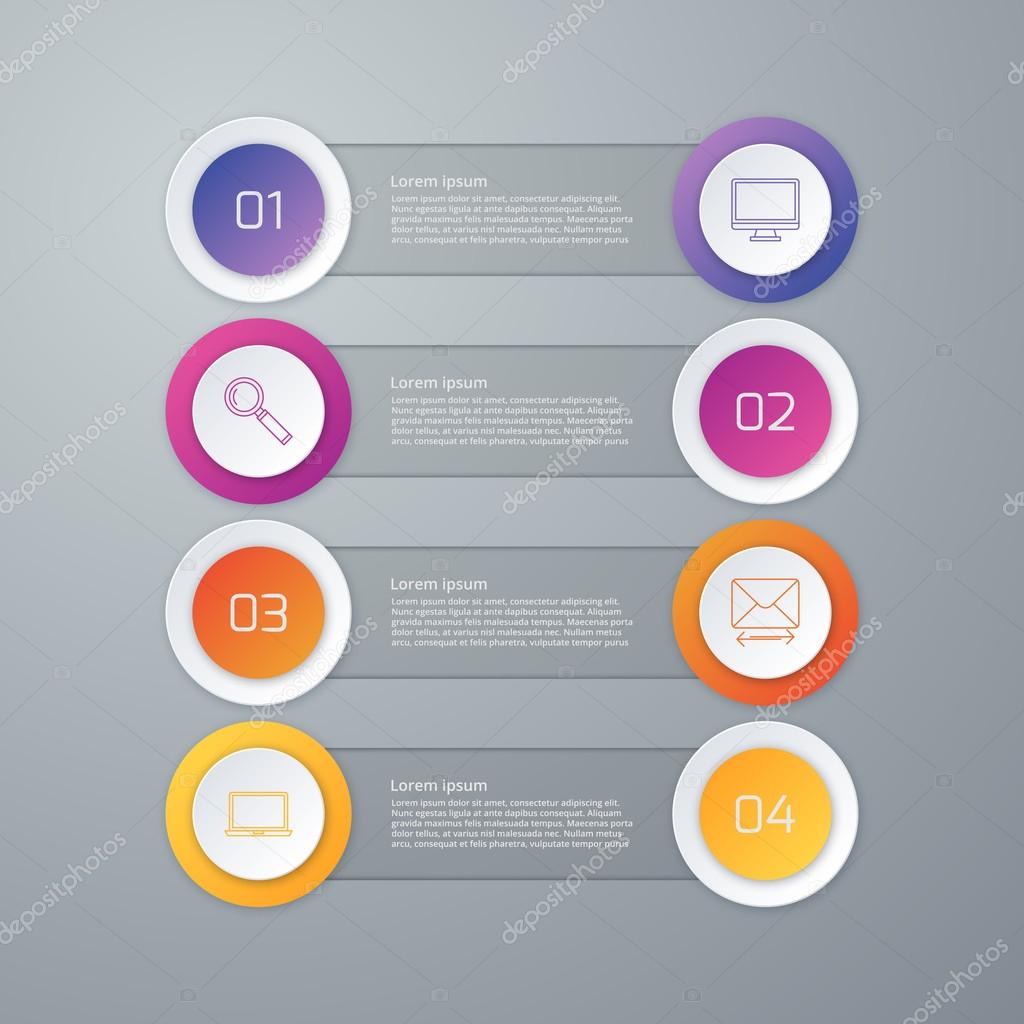 Vector illustration infographics four options Stock Vector Image by ...