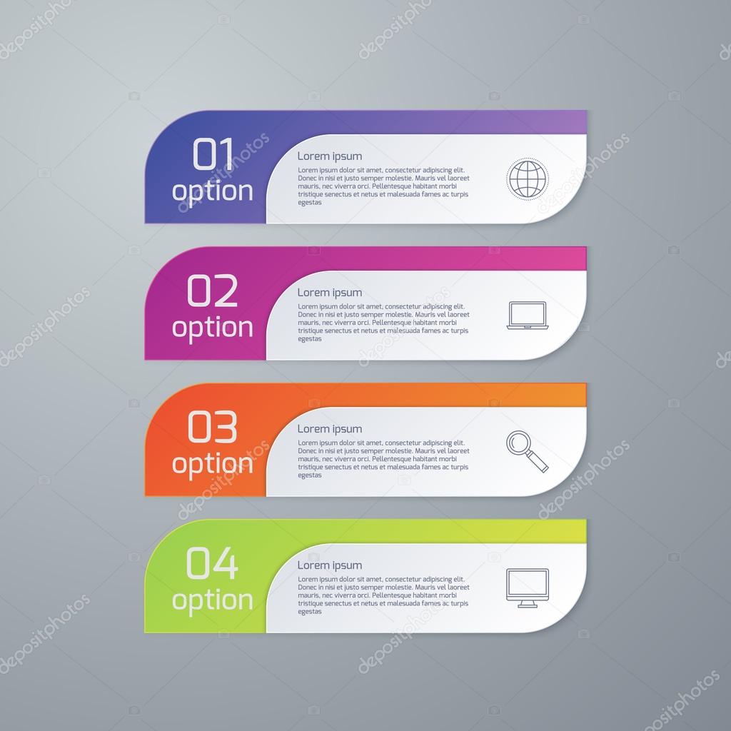 Vector illustration infographics four options Stock Vector by ©Amelisk ...