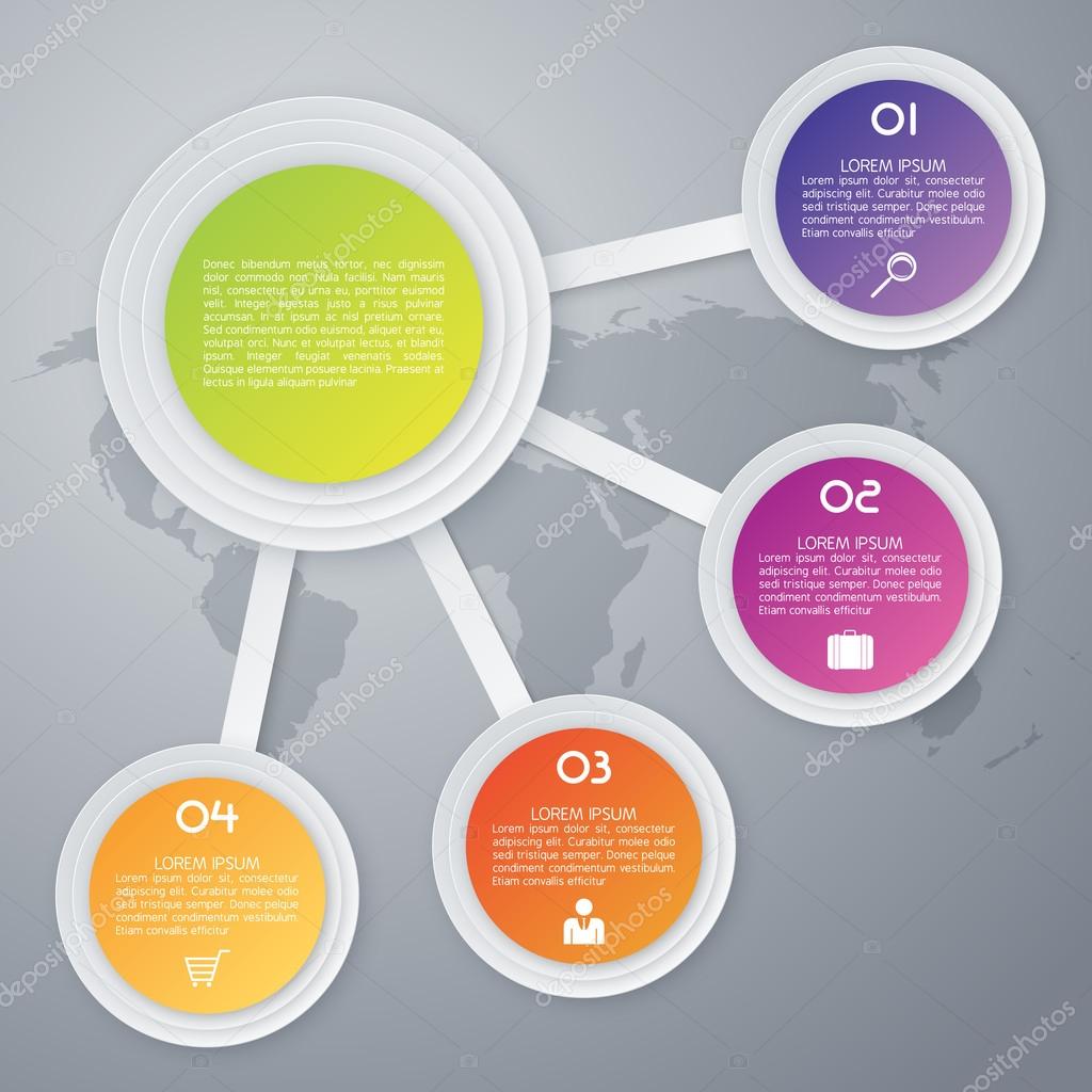 Vector illustration, infographics, paper circles with shadows Stock ... Vector illustration, infographics, paper circles with shadows Stock ...