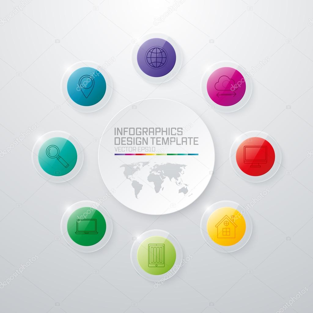 Vector circle infographic Stock Vector Image by ©Amelisk #99386056