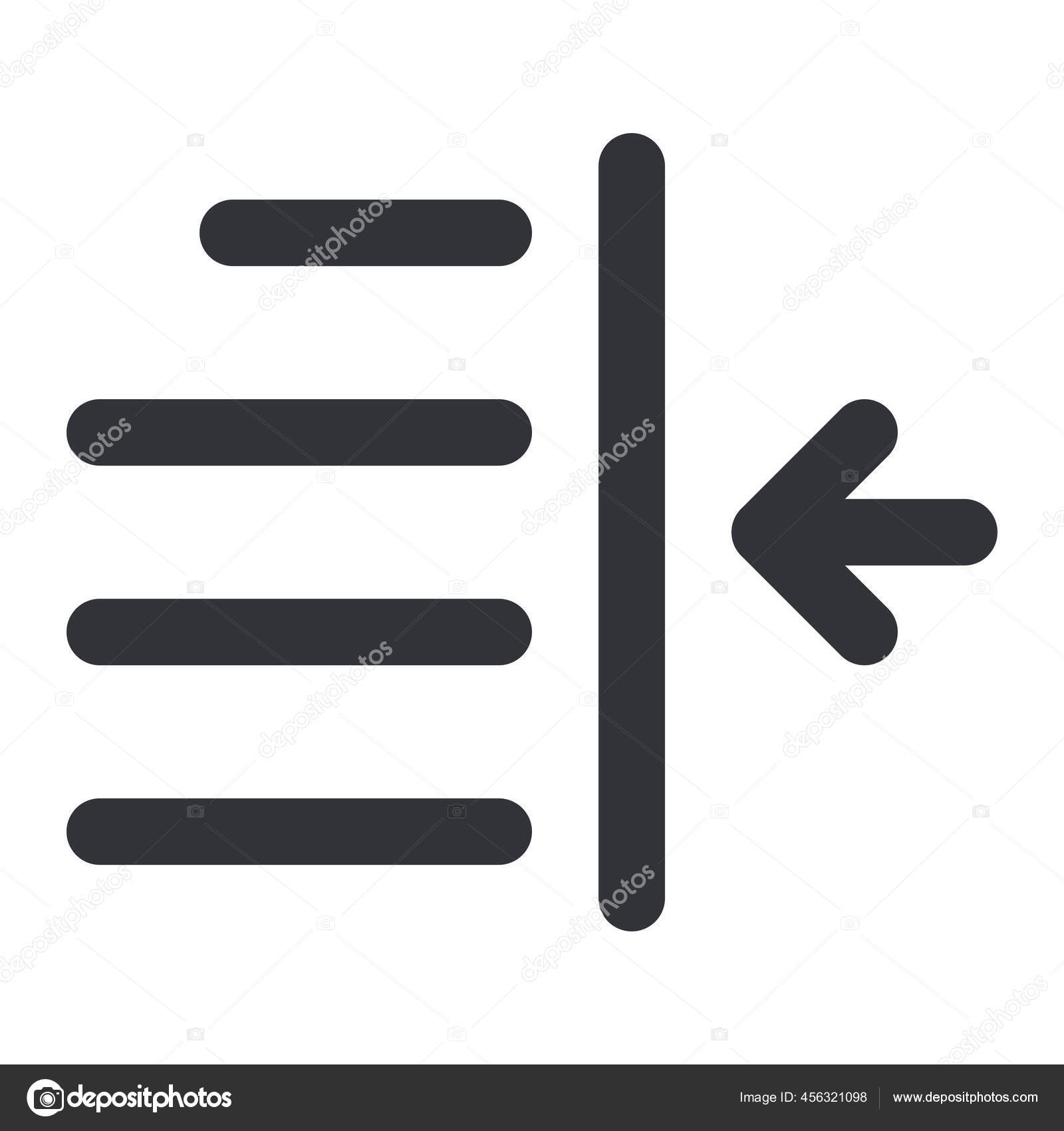 Text Typography Right Format Increase Margin Indent Align Icon Stock ... Text Typography Right Format Increase Margin Indent Align Icon Stock ...
