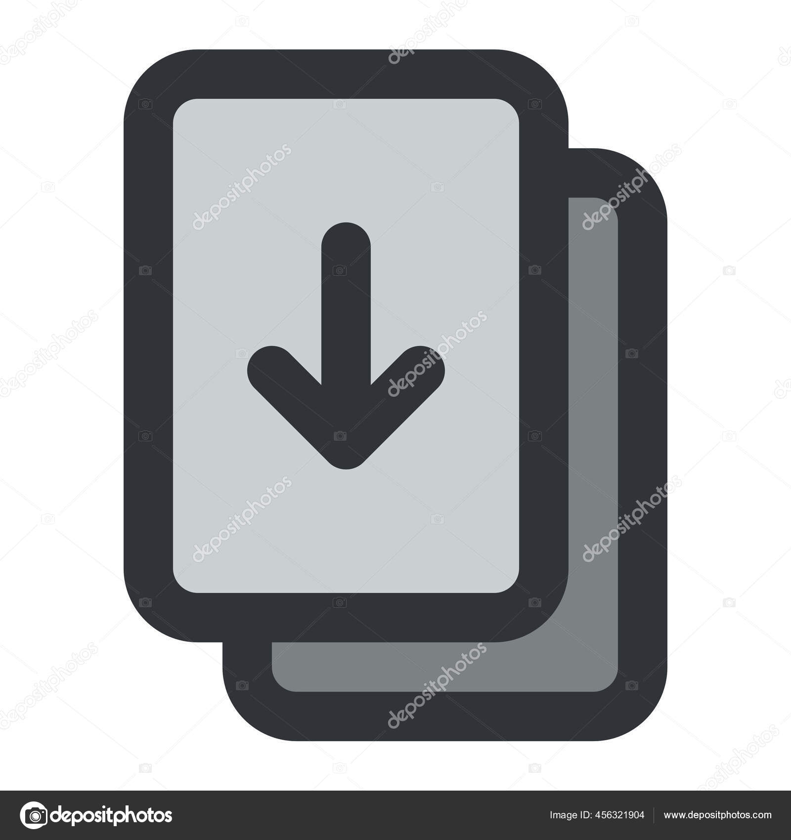 File Types Folders Download Files Document Arrow Icon File Types Stock ...