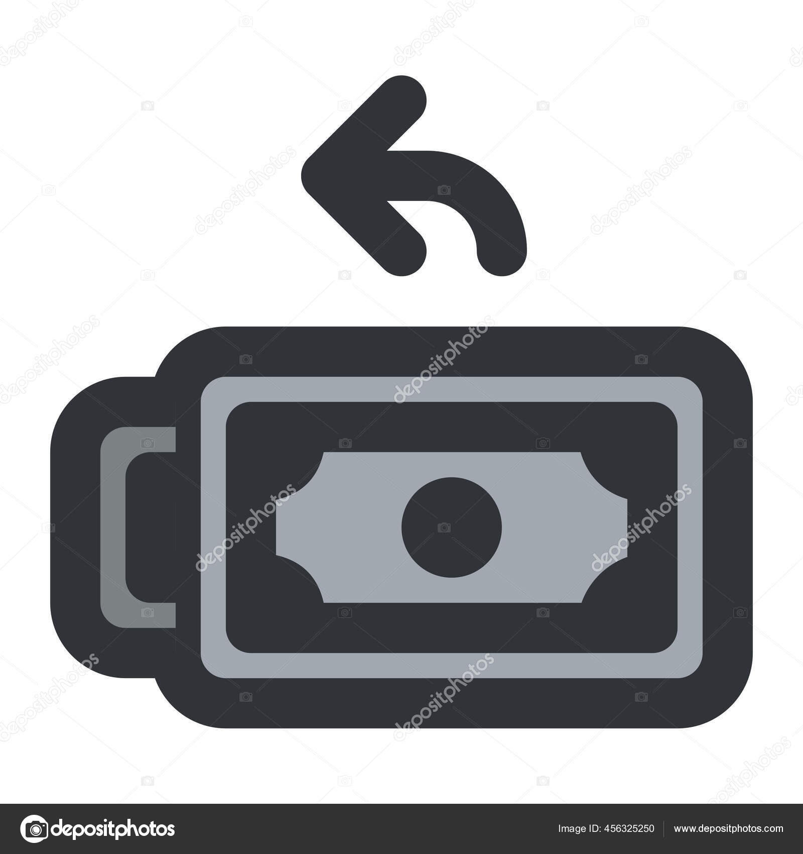Ecommerce Refund Currency Payment Arrow Money Icon Stock Vector Image ...