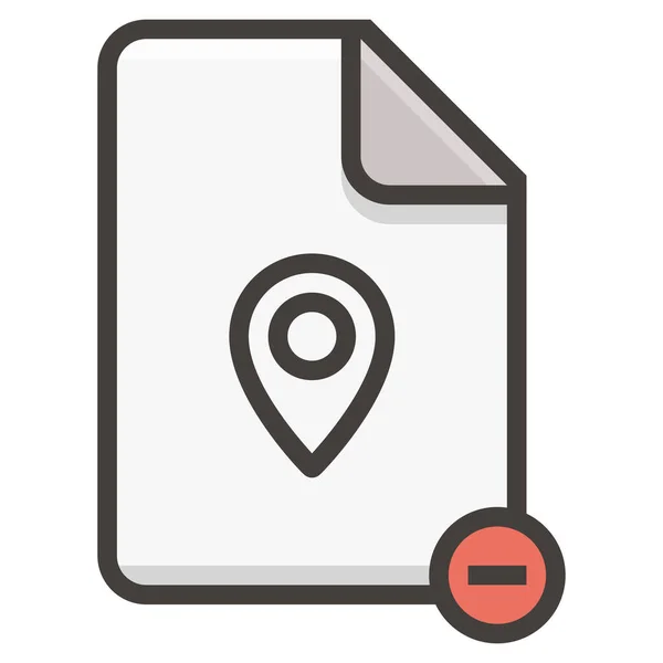 Document File Marker Map Remove Pin Location Icon Stock Vector by ...