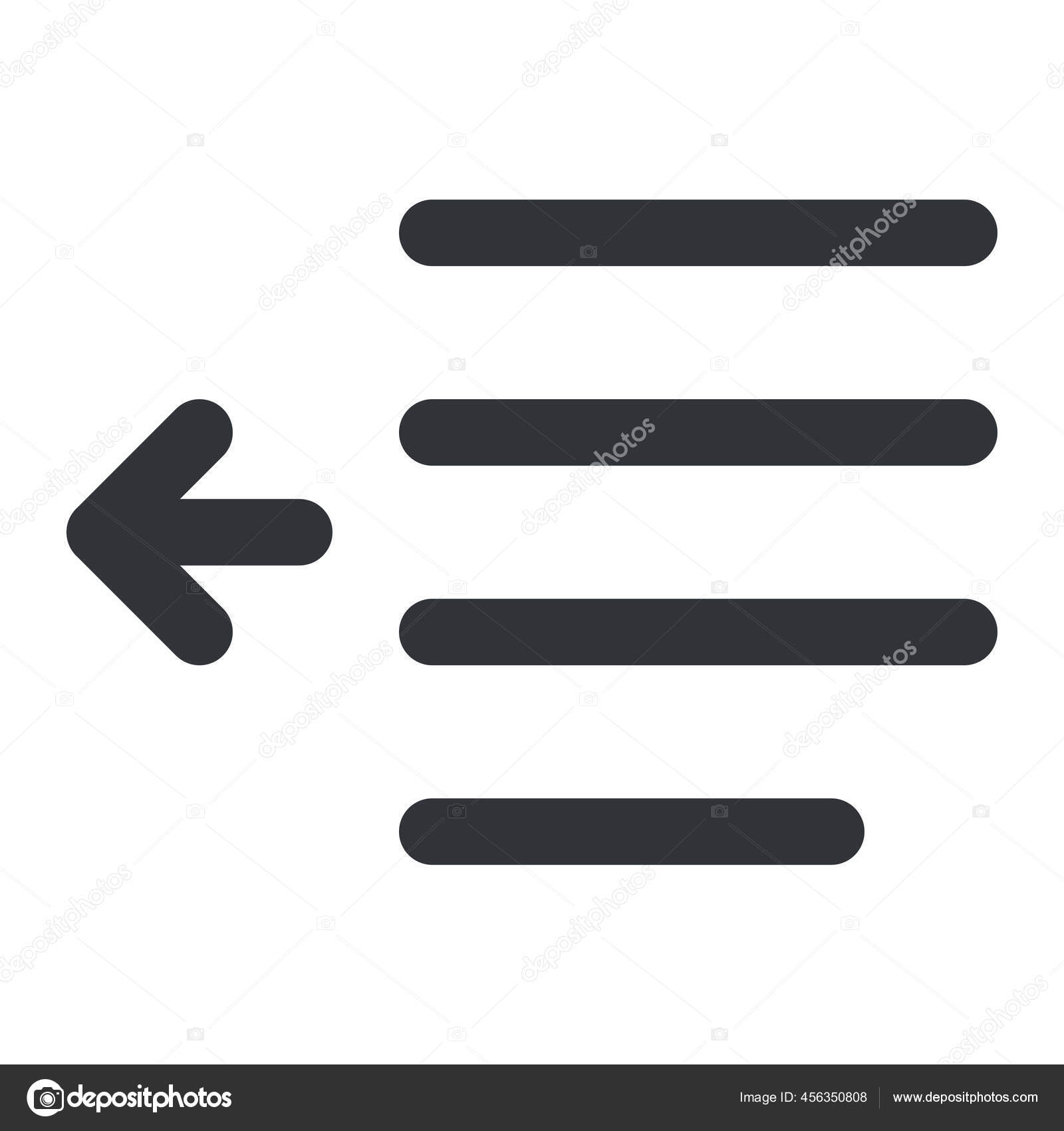 Text Typography Format Left Move Align Decrease Indent Icon Text Stock Vector by ©iconfinder ...