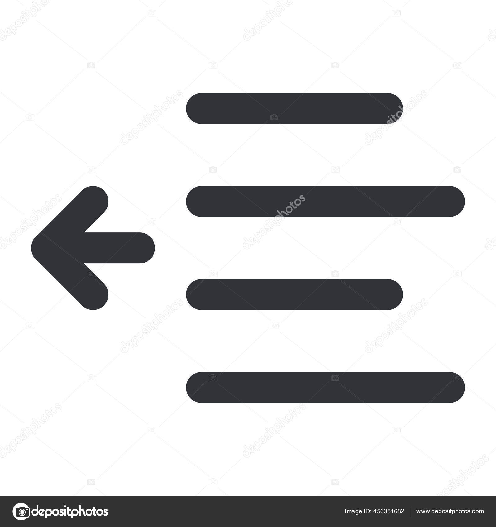 Text Typography Format Left Move Align Decrease Indent Icon Stock Vector by ©iconfinder 456351682