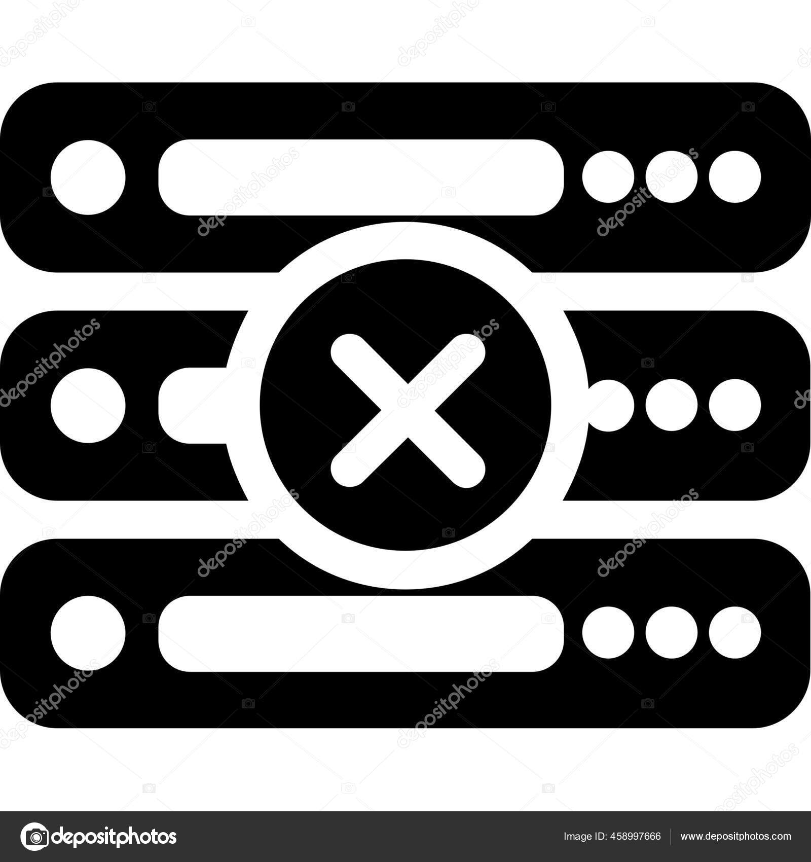 Cancel Computer Delete Icon Solid Style Stock Vector Image by ...