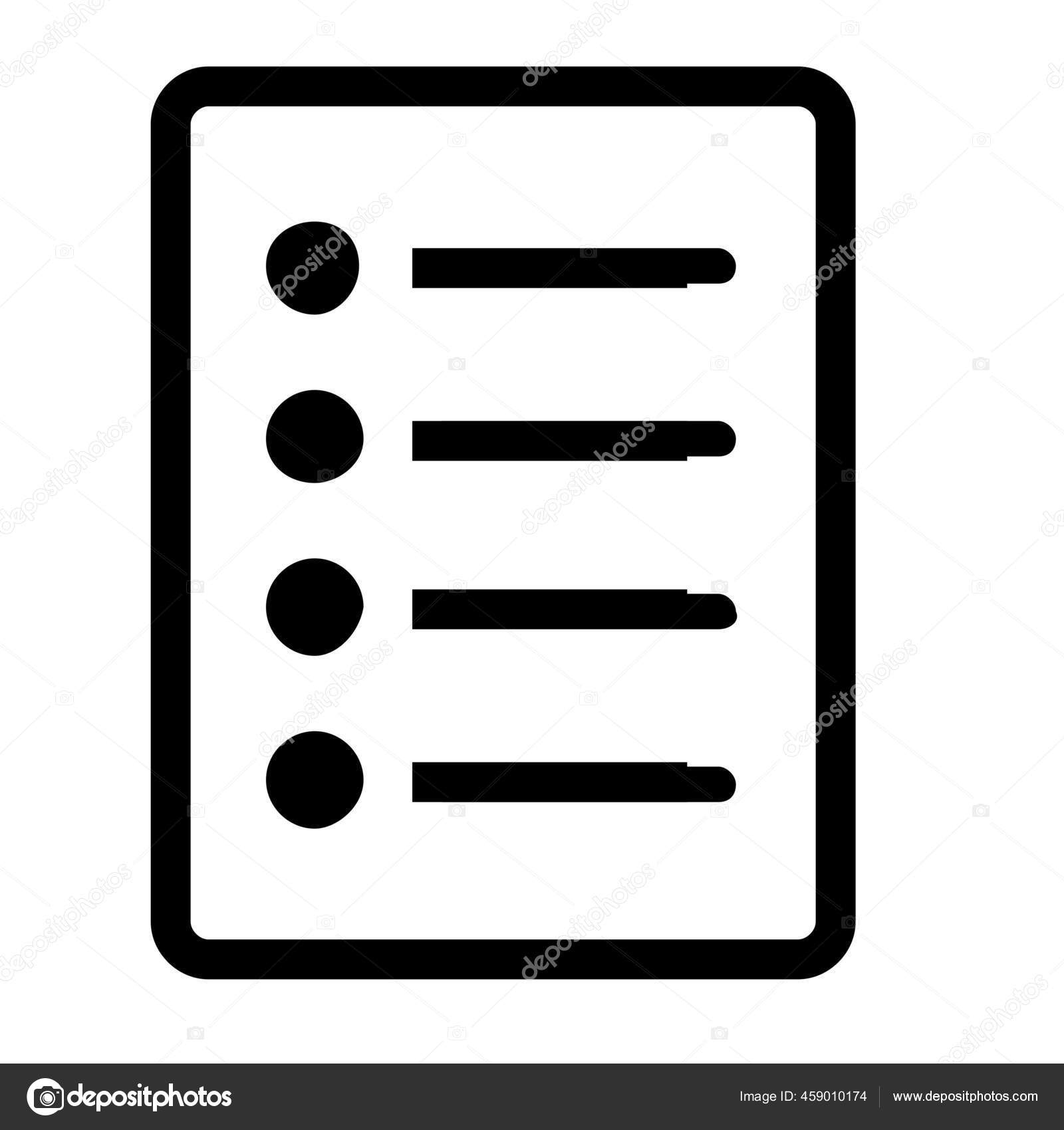 Ícone Arquivo Documento Lista Verificação Estilo Esboço Vetor de ...