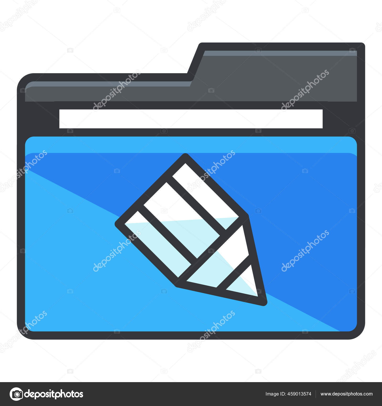 Zeichnen Sie Das Ordner Symbol Stil Ausgefüllter Umrisse Stock ...