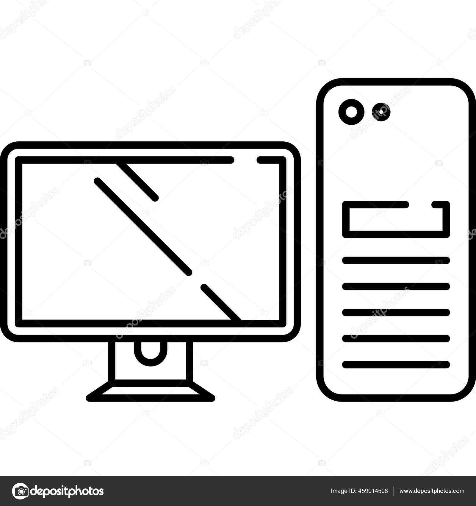 Computer Device Icon Outline Style Stock Vector by ©iconfinder 459014508