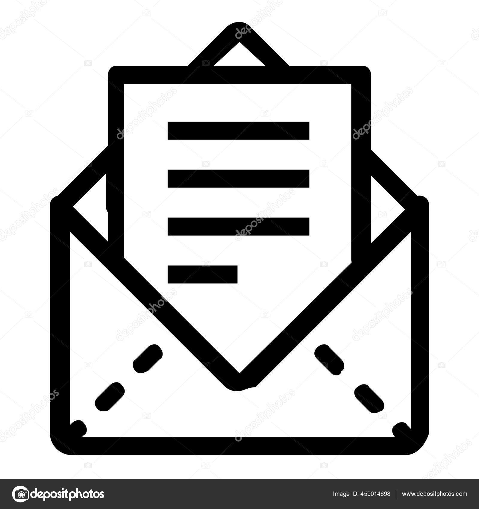 Document Email Mail Icon Outline Style Stock Vector Image by ...