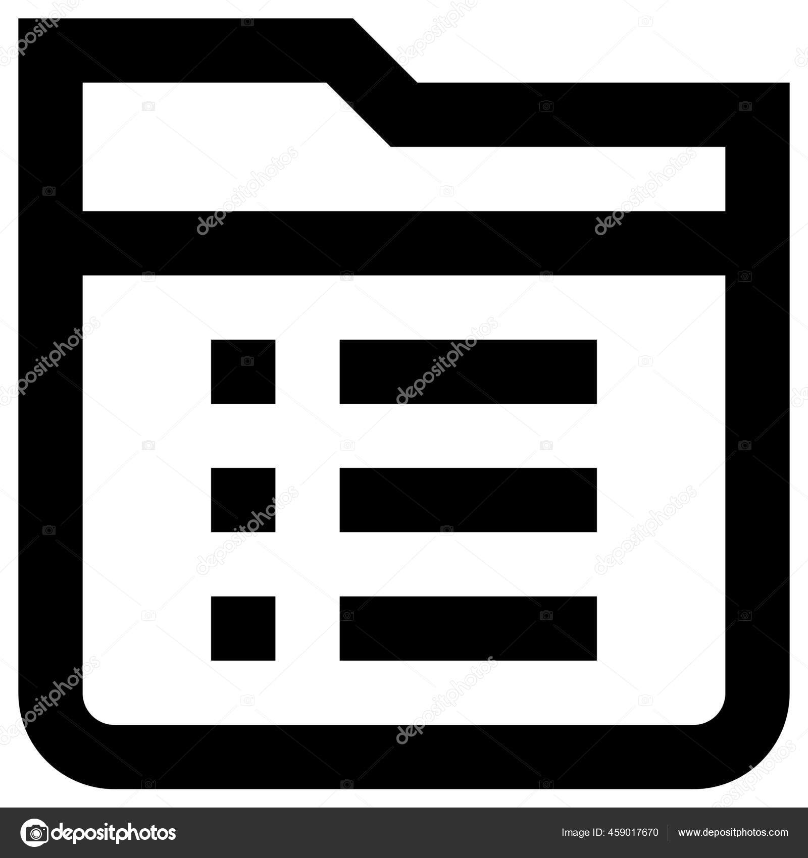 Checklist File Folder Icon Outline Style Stock Vector by ©iconfinder ...