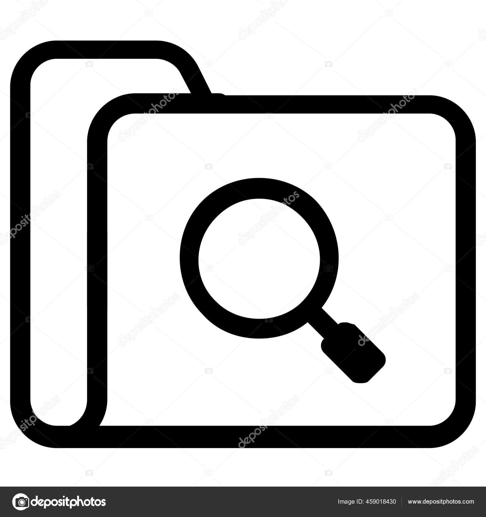 Ordner Icon Outline Stil Finden Stock-Vektorbild von ©iconfinder 459018430