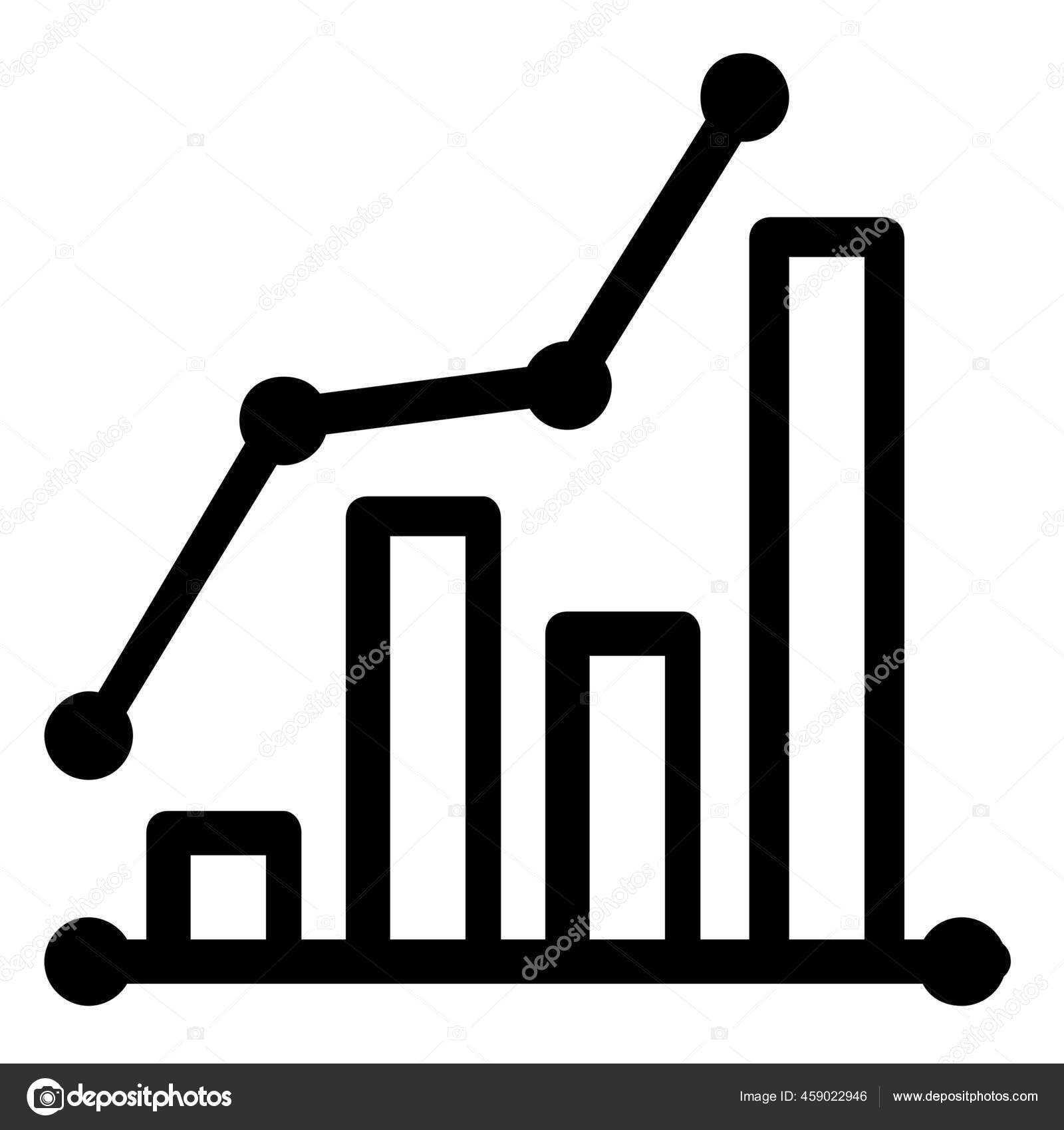 Analytics Bar Chart Icon Outline Style Stock Vector Image by ...