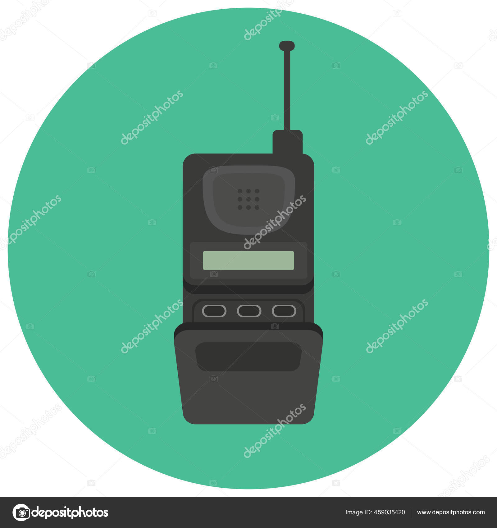 Communication Mobile Phone Icon Badge Style Stock Vector by ©iconfinder ...