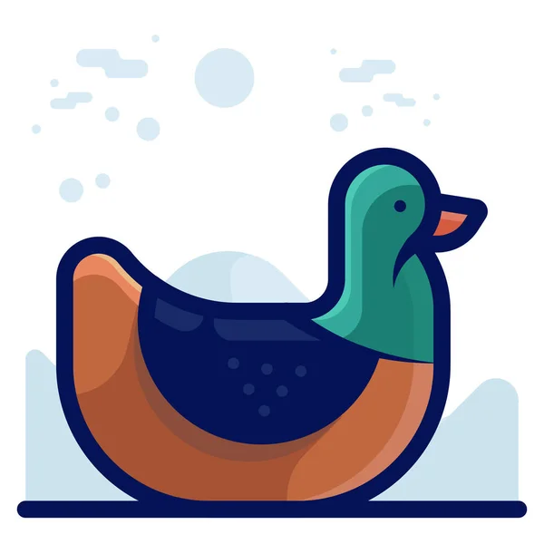 Pato picoteador imágenes de stock de arte vectorial | Depositphotos