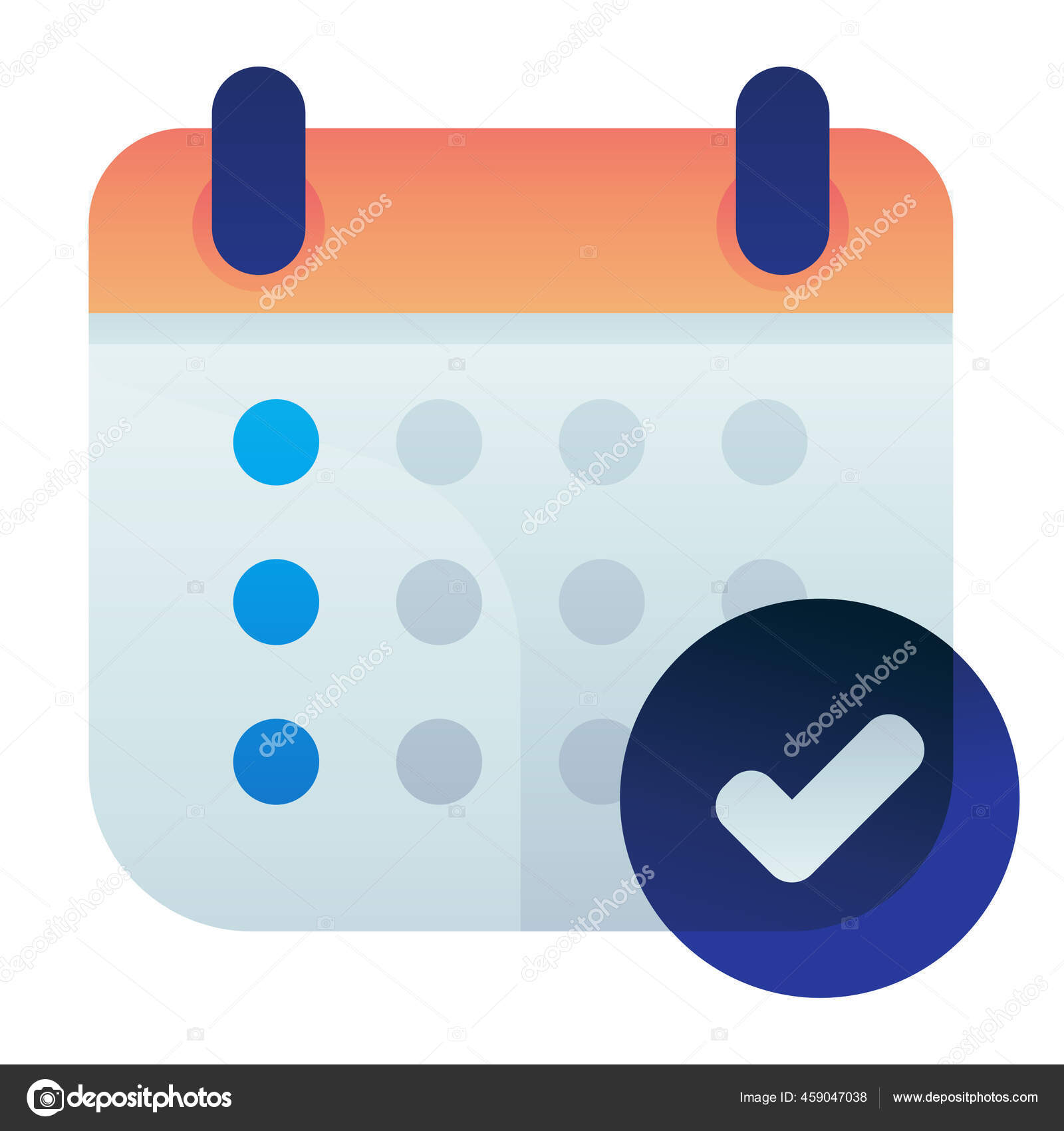 Approve Calendar Confirm Icon Smooth Style Stock Vector by ©iconfinder ...